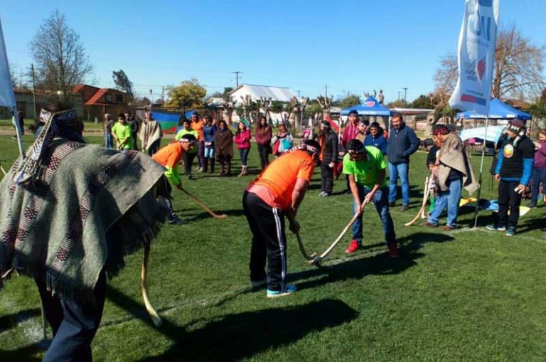 Pueblos originarios maulinos participaron en animado juego de la chueca ...